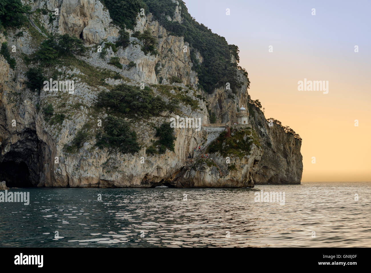 Seven hundred steps to the lighthouse horse from Mount Buciero.en the ...