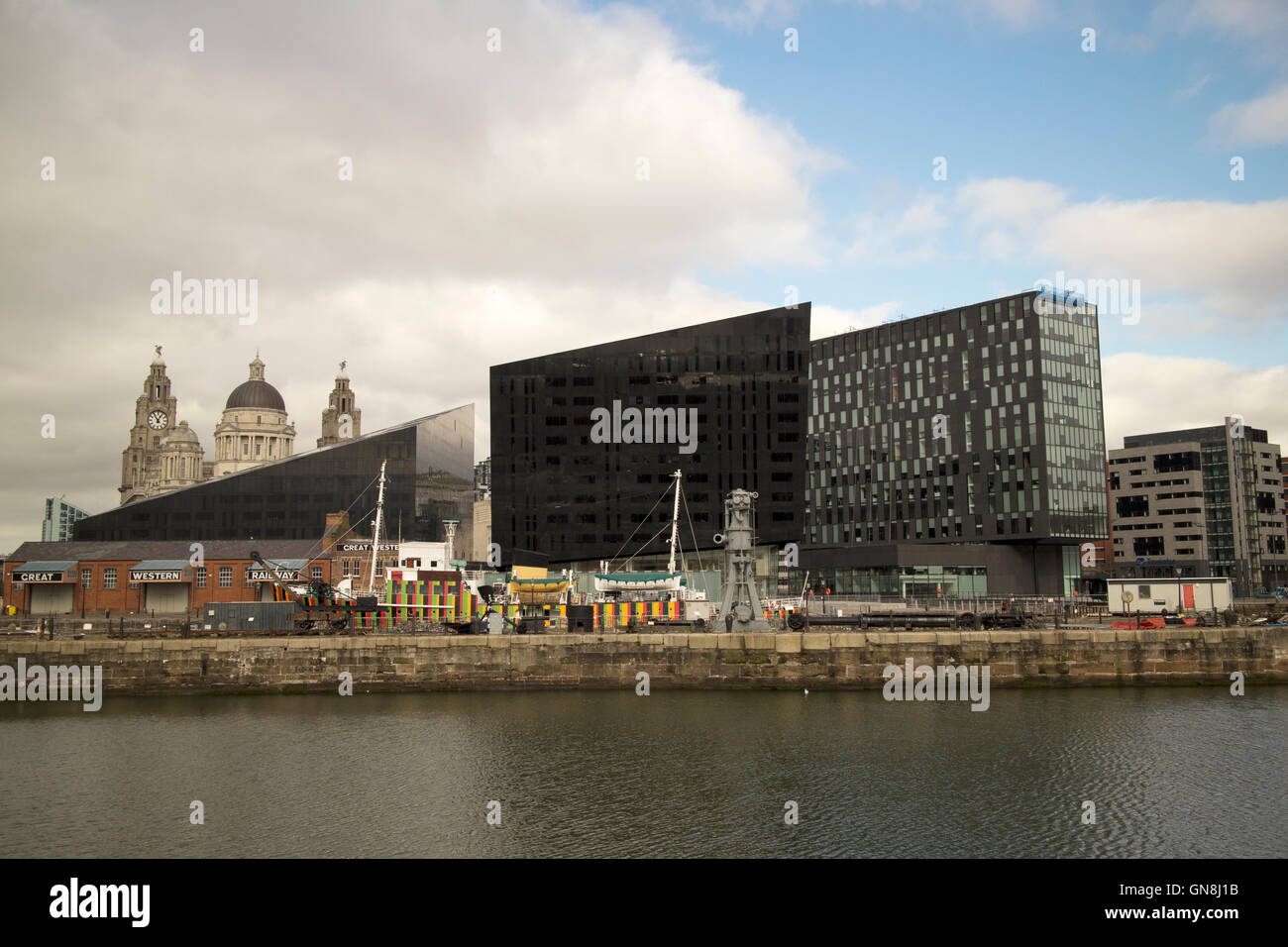 canning docks and mann island Liverpool docks Merseyside UK Stock Photo ...