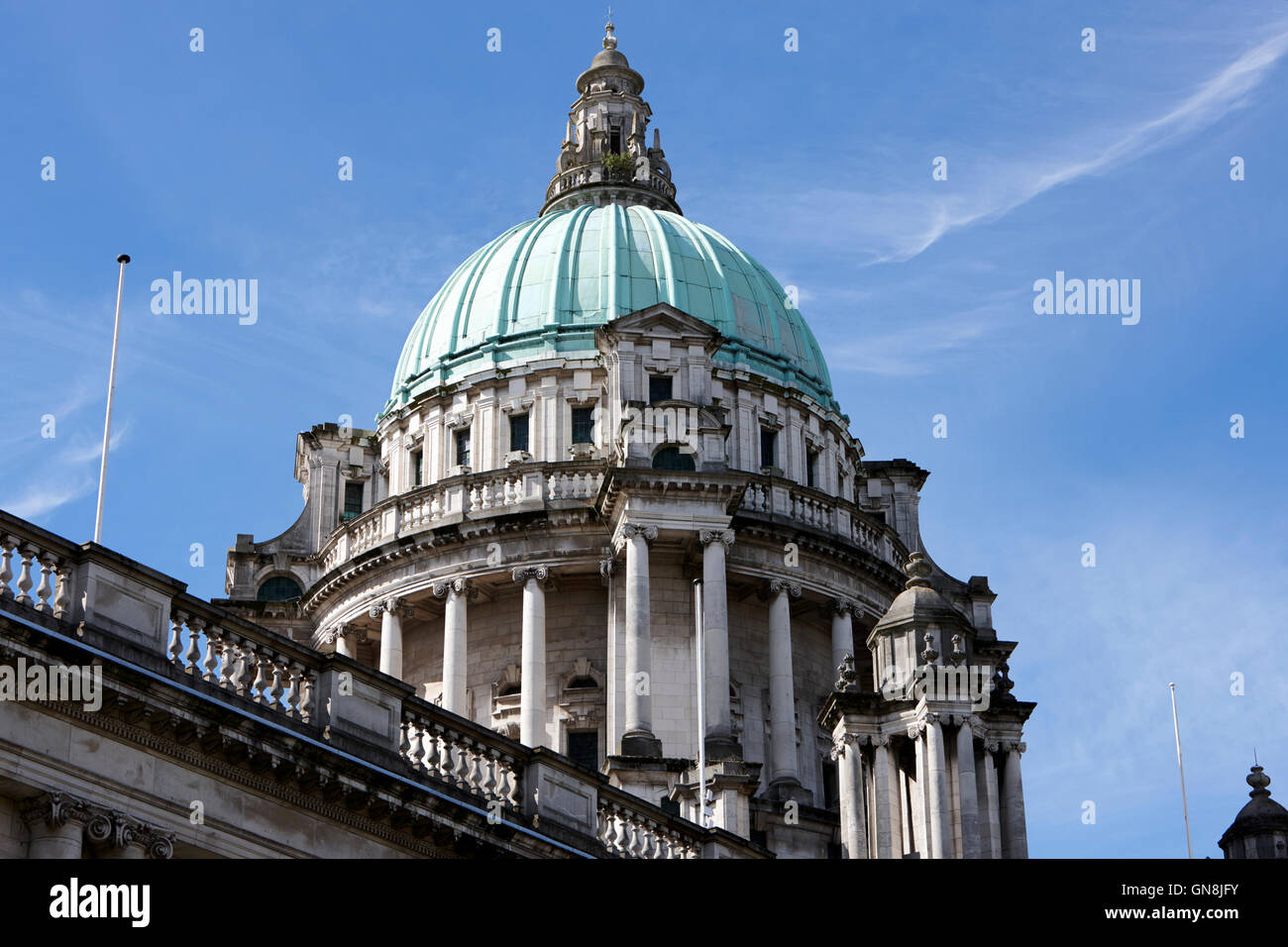 green copper dome of Belfast city hall Northern Ireland UK Stock Photo ...