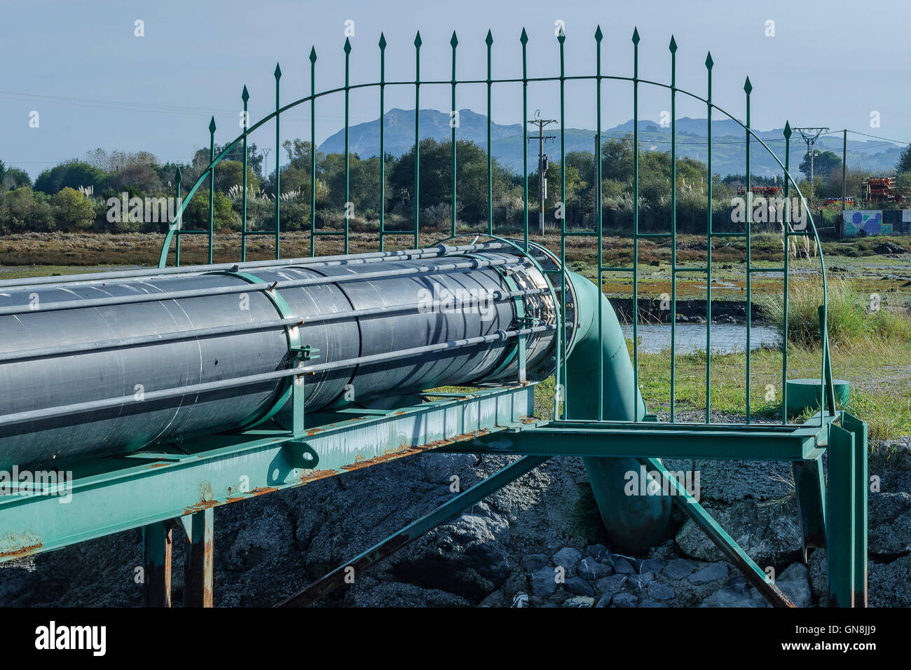 Blue pipe bridge hi-res stock photography and images - Alamy