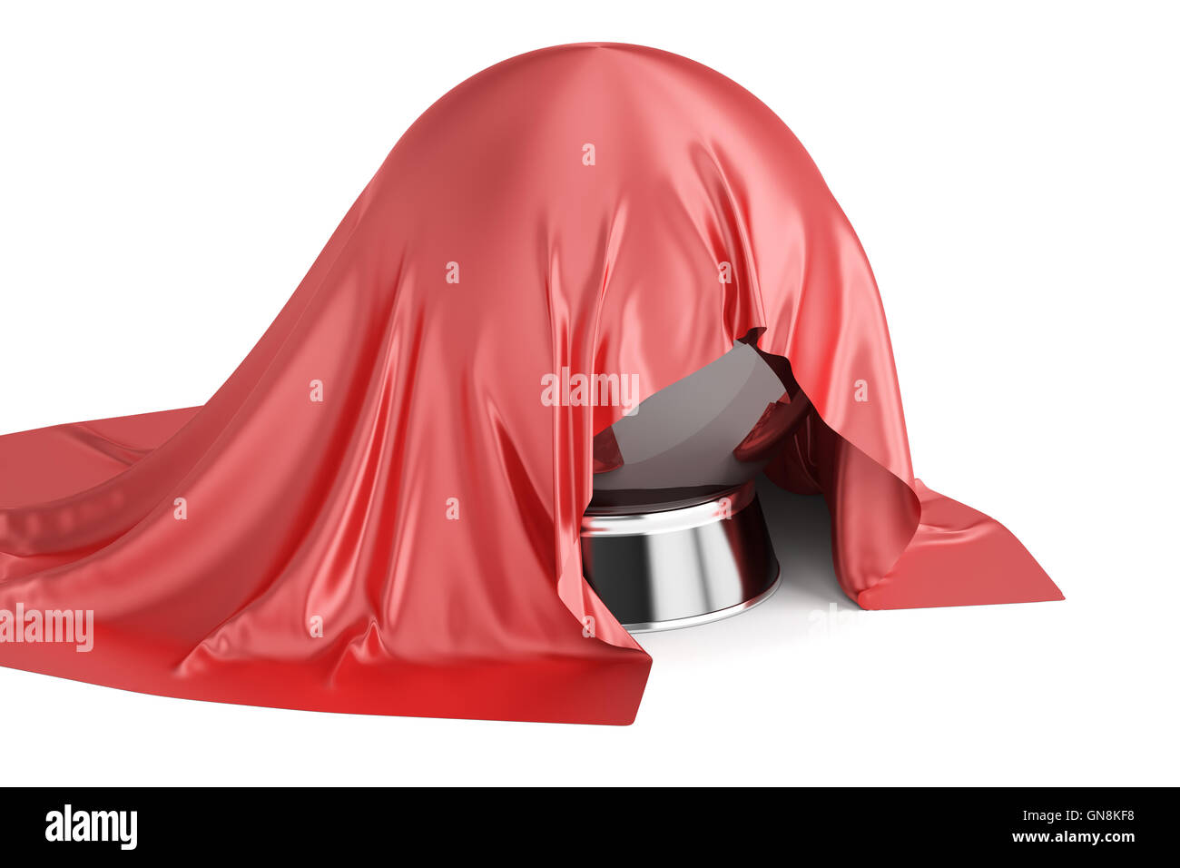 Red Cloth Covered Crystal Ball, 3D rendering Stock Photo - Alamy