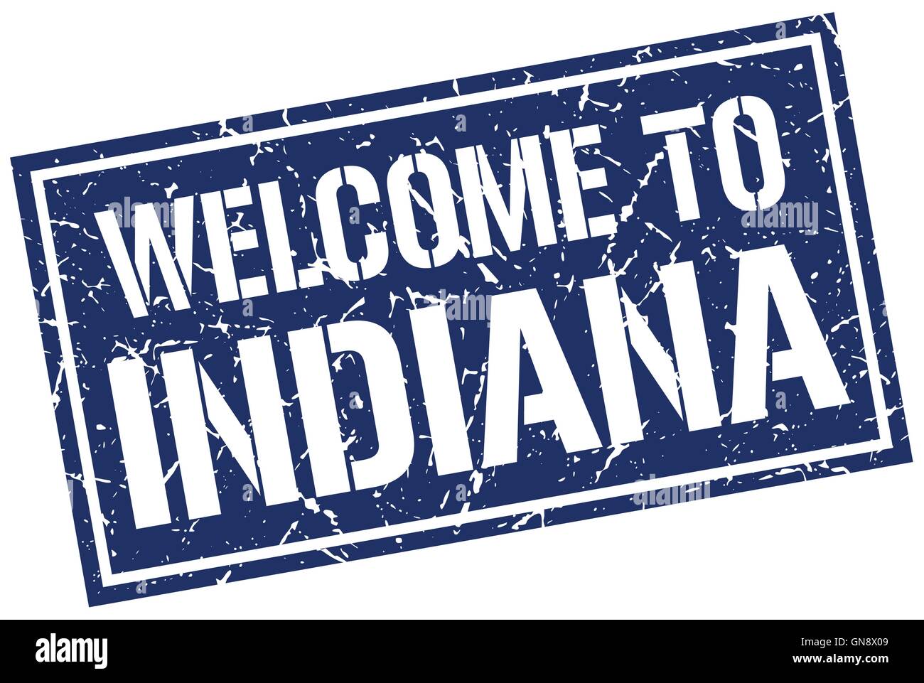 welcome to Indiana stamp Stock Vector Image & Art - Alamy