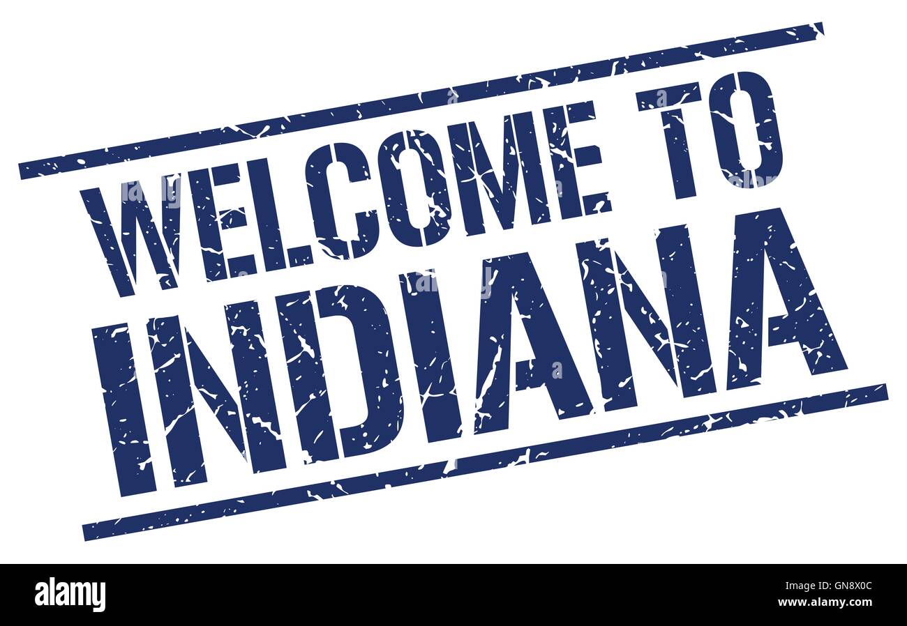 welcome to Indiana stamp Stock Vector Image & Art - Alamy