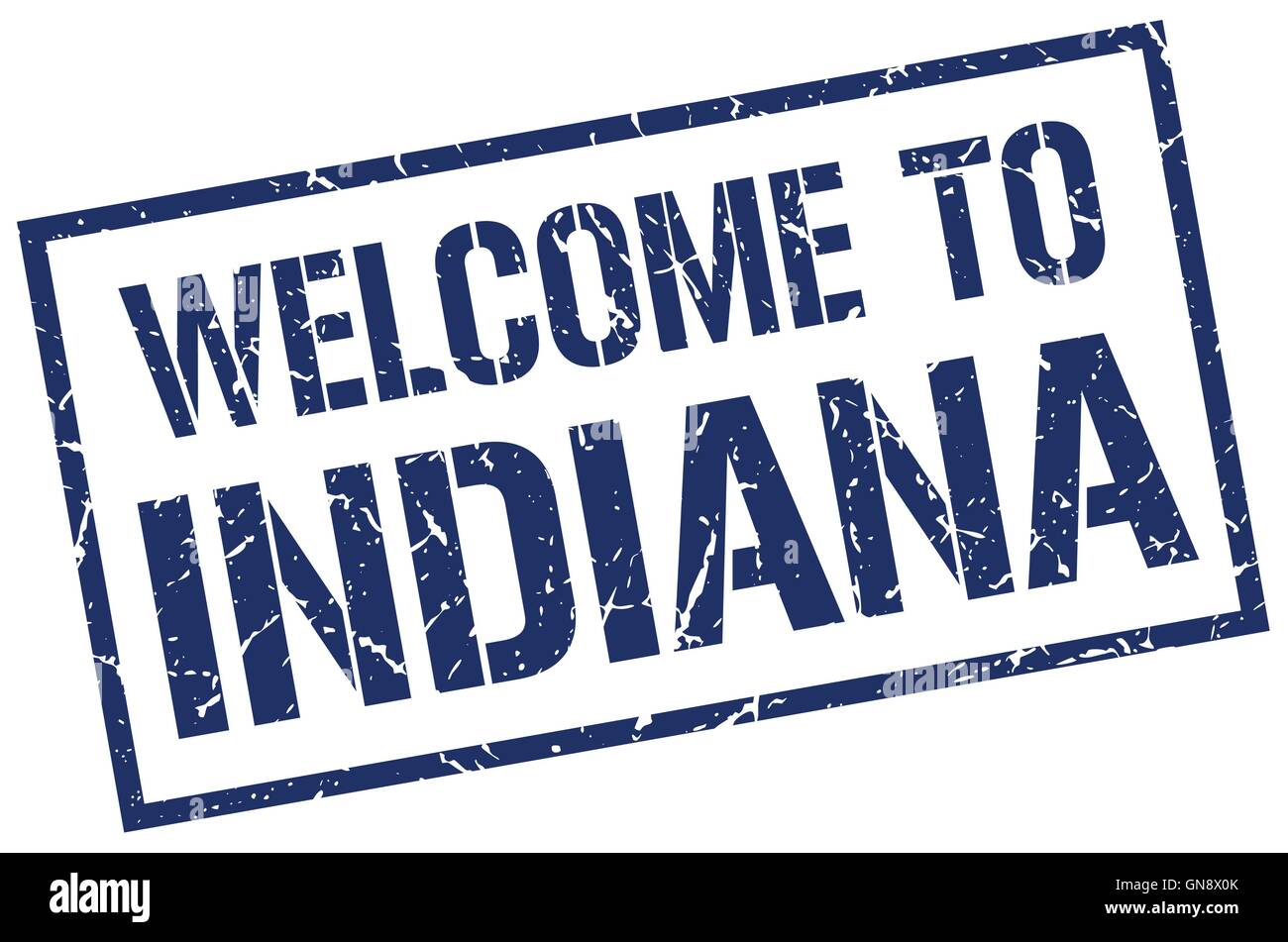 welcome to Indiana stamp Stock Vector Image & Art - Alamy