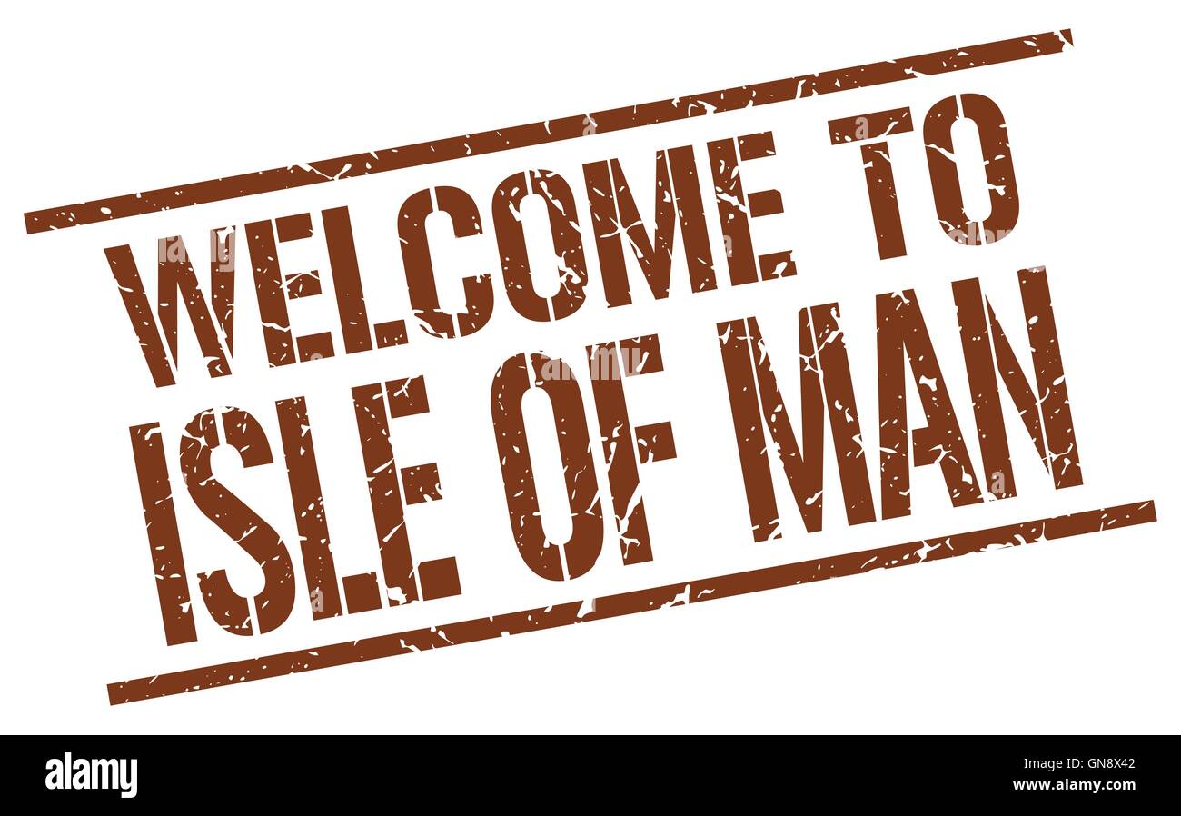 welcome to Isle Of Man stamp Stock Vector Image & Art - Alamy