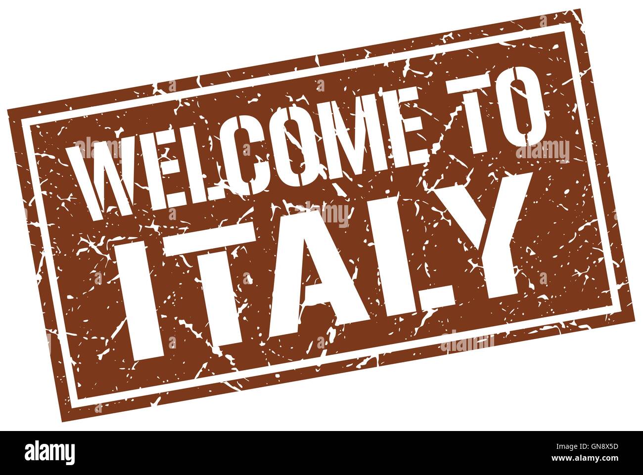 welcome to Italy stamp Stock Vector Image & Art - Alamy