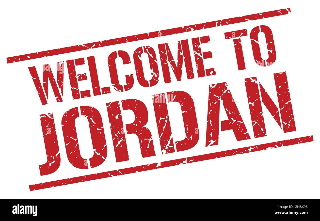 welcome to Jordan stamp Stock Vector Image & Art - Alamy