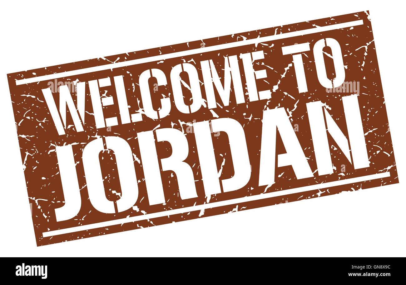 welcome to Jordan stamp Stock Vector Image & Art - Alamy