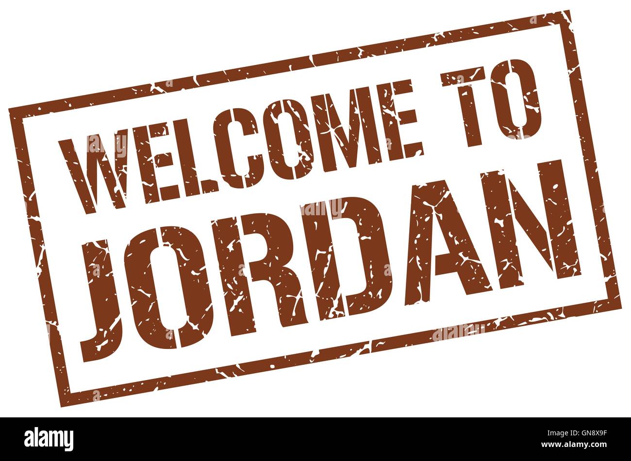 welcome to Jordan stamp Stock Vector Image & Art - Alamy