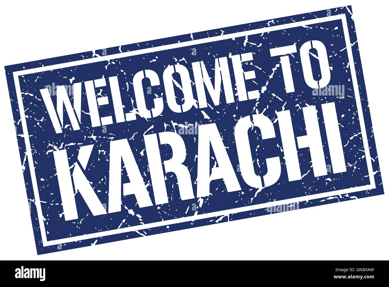 welcome to Karachi stamp Stock Vector Image & Art - Alamy