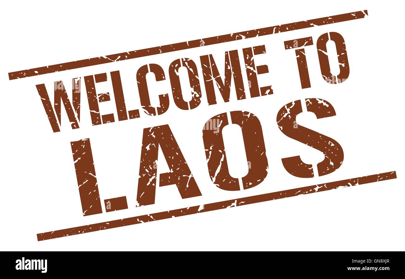 welcome to Laos stamp Stock Vector Image & Art - Alamy