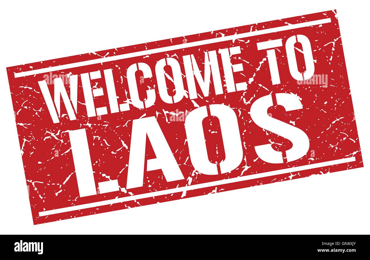 welcome to Laos stamp Stock Vector Image & Art - Alamy