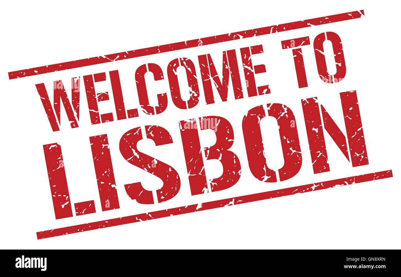 Welcome lisbon stamp Stock Vector Images - Alamy