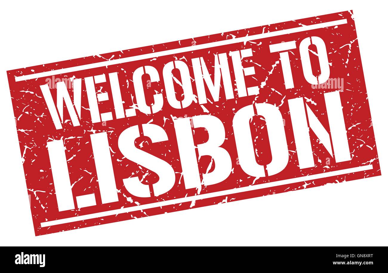 Welcome lisbon stamp hi-res stock photography and images - Alamy