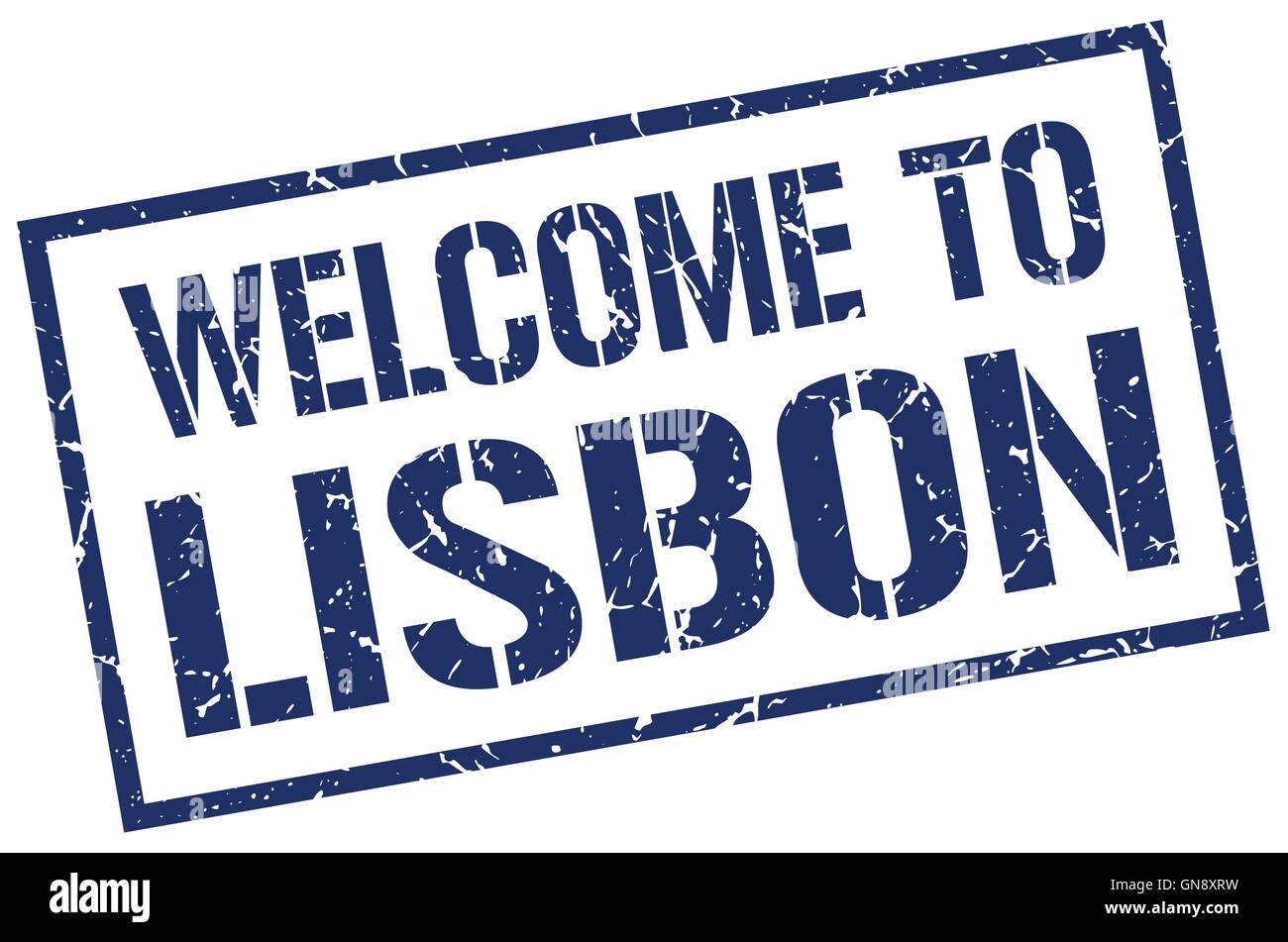 Welcome lisbon stamp Stock Vector Images - Alamy