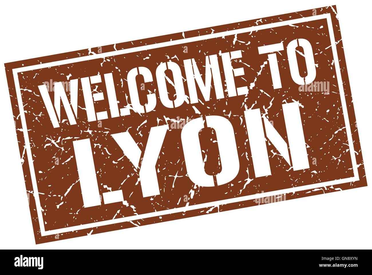 welcome to Lyon stamp Stock Vector Image & Art - Alamy