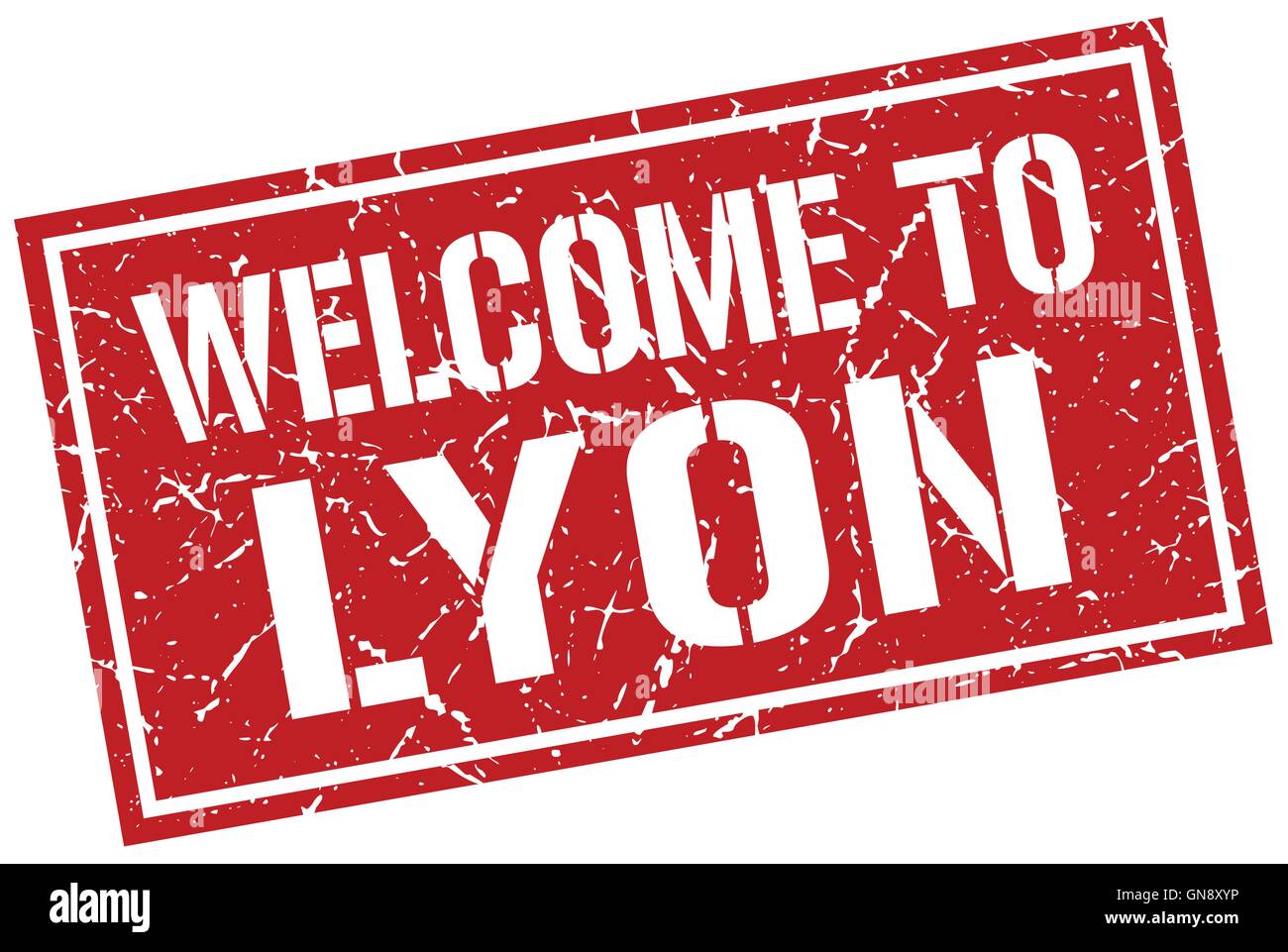 welcome to Lyon stamp Stock Vector Image & Art - Alamy