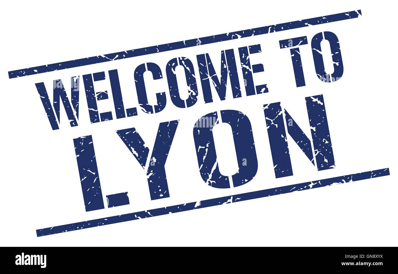 welcome to Lyon stamp Stock Vector Image & Art - Alamy