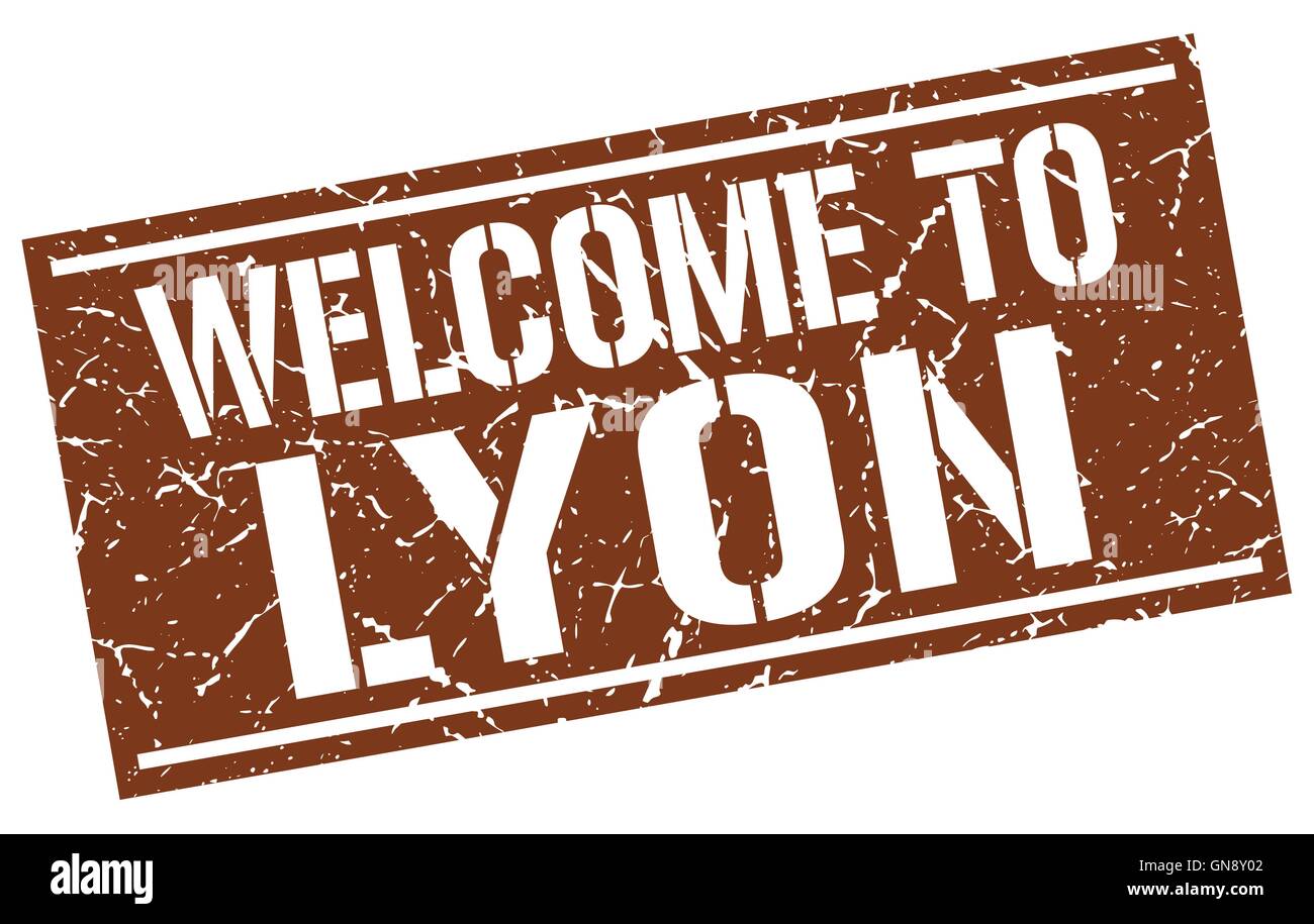 welcome to Lyon stamp Stock Vector Image & Art - Alamy