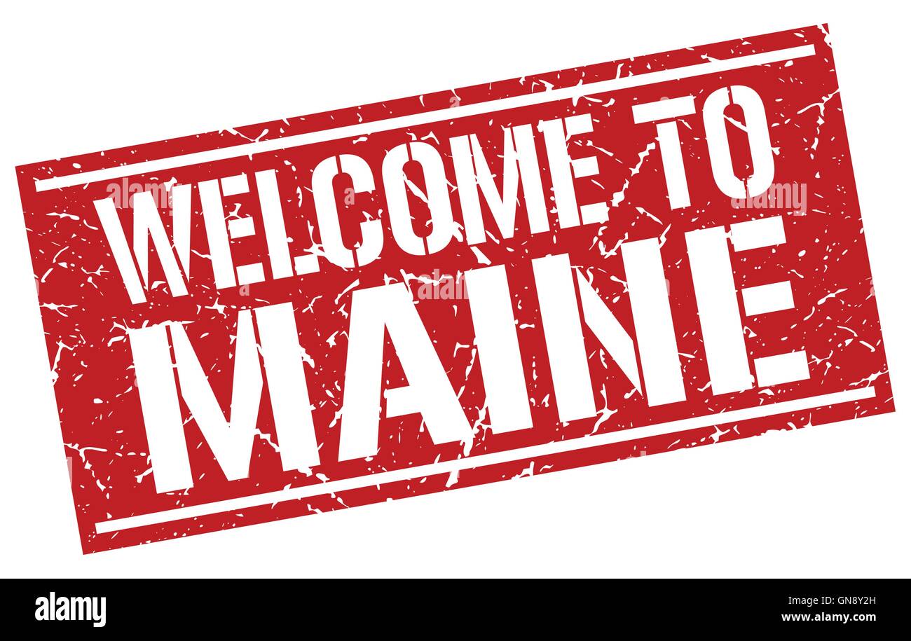 welcome to Maine stamp Stock Vector Image & Art - Alamy