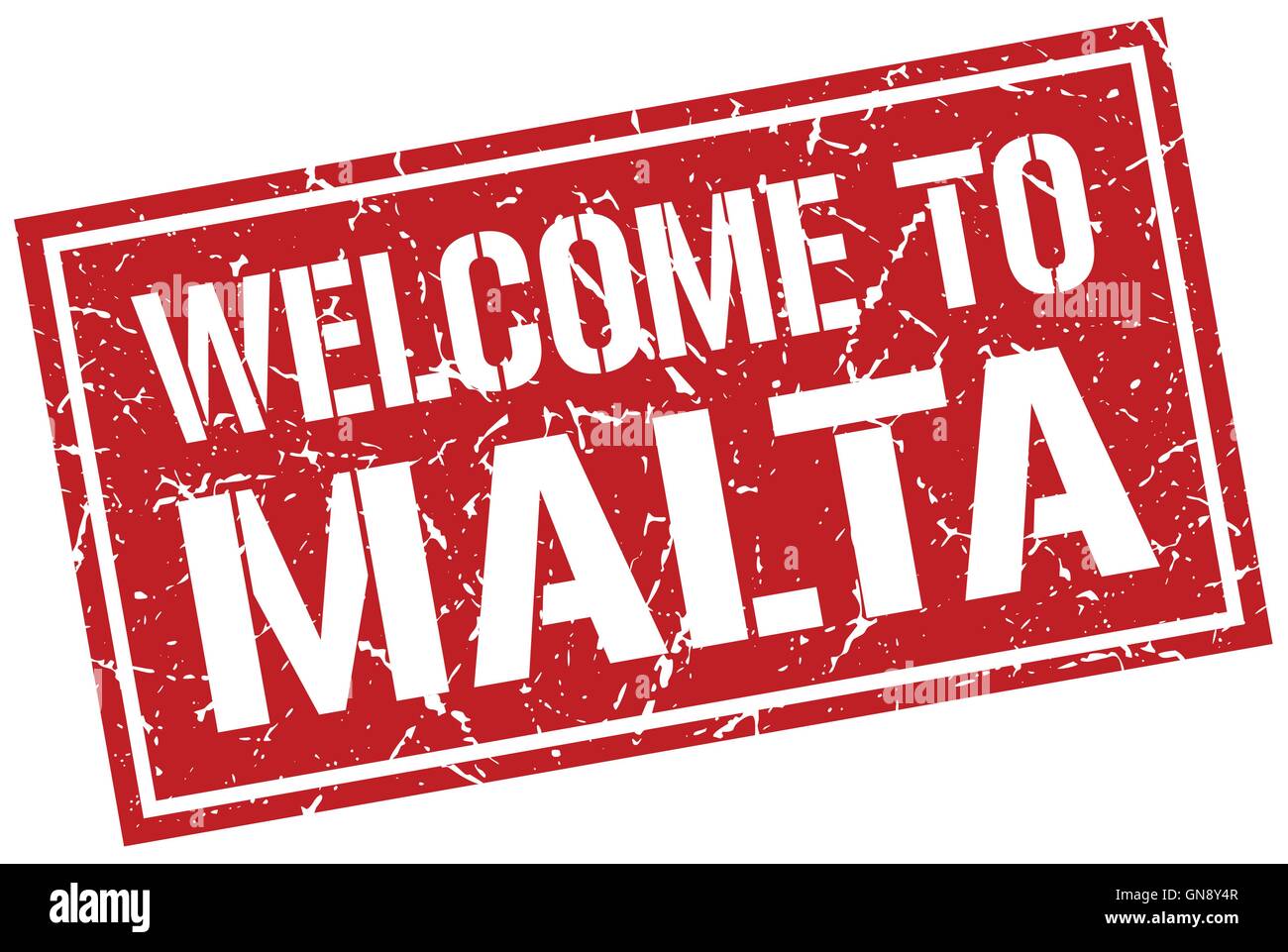welcome to Malta stamp Stock Vector Image & Art - Alamy