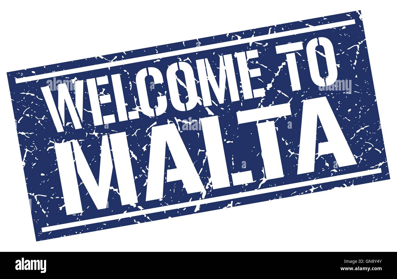 welcome to Malta stamp Stock Vector Image & Art - Alamy