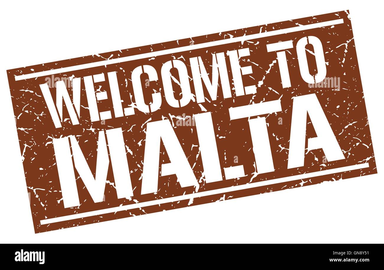 welcome to Malta stamp Stock Vector Image & Art - Alamy