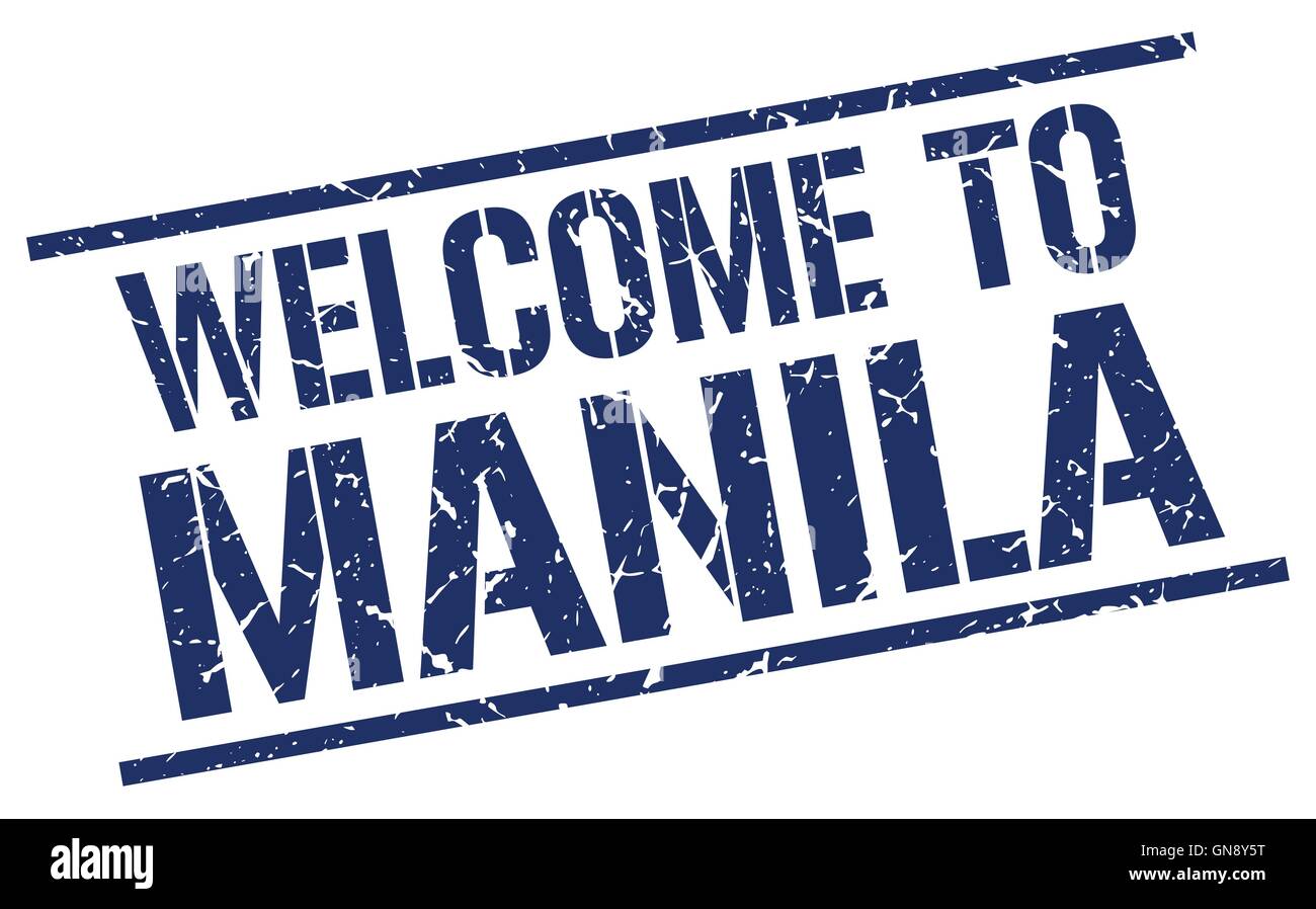 welcome to Manila stamp Stock Vector Image & Art - Alamy