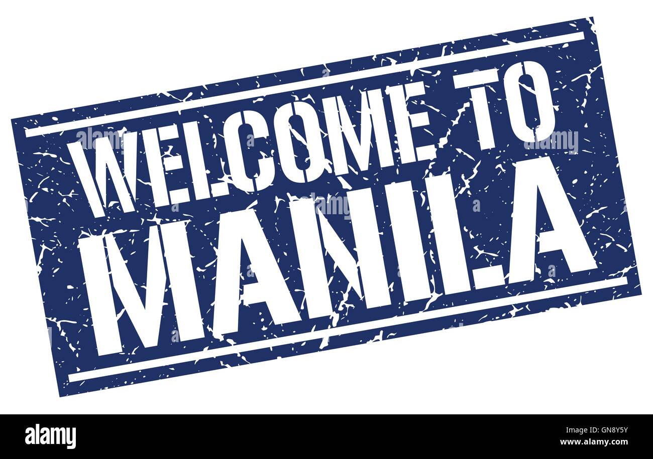 welcome to Manila stamp Stock Vector Image & Art - Alamy
