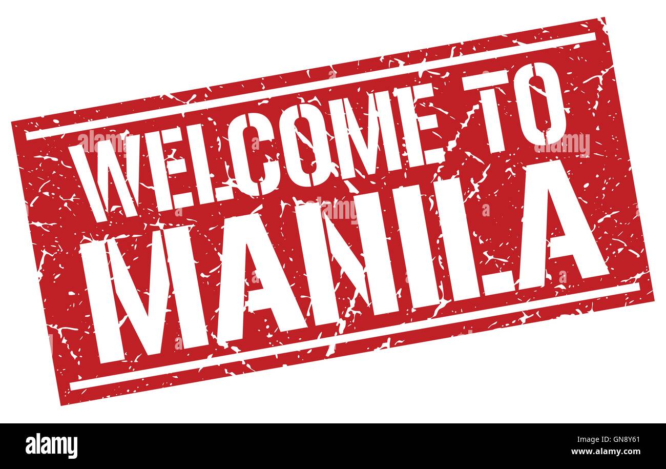 welcome to Manila stamp Stock Vector Image & Art - Alamy