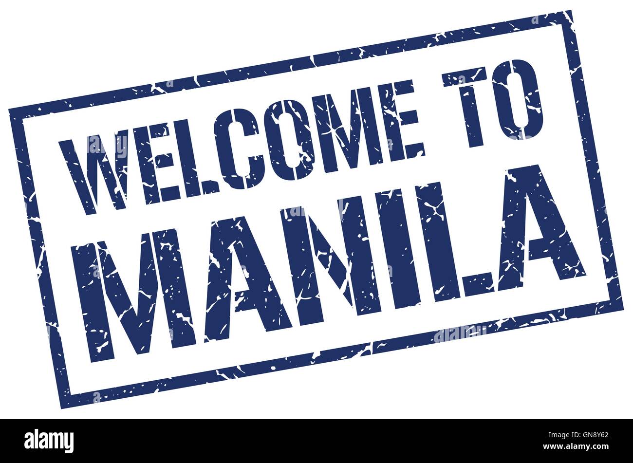 welcome to Manila stamp Stock Vector Image & Art - Alamy