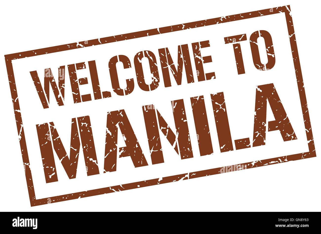 welcome to Manila stamp Stock Vector Image & Art - Alamy