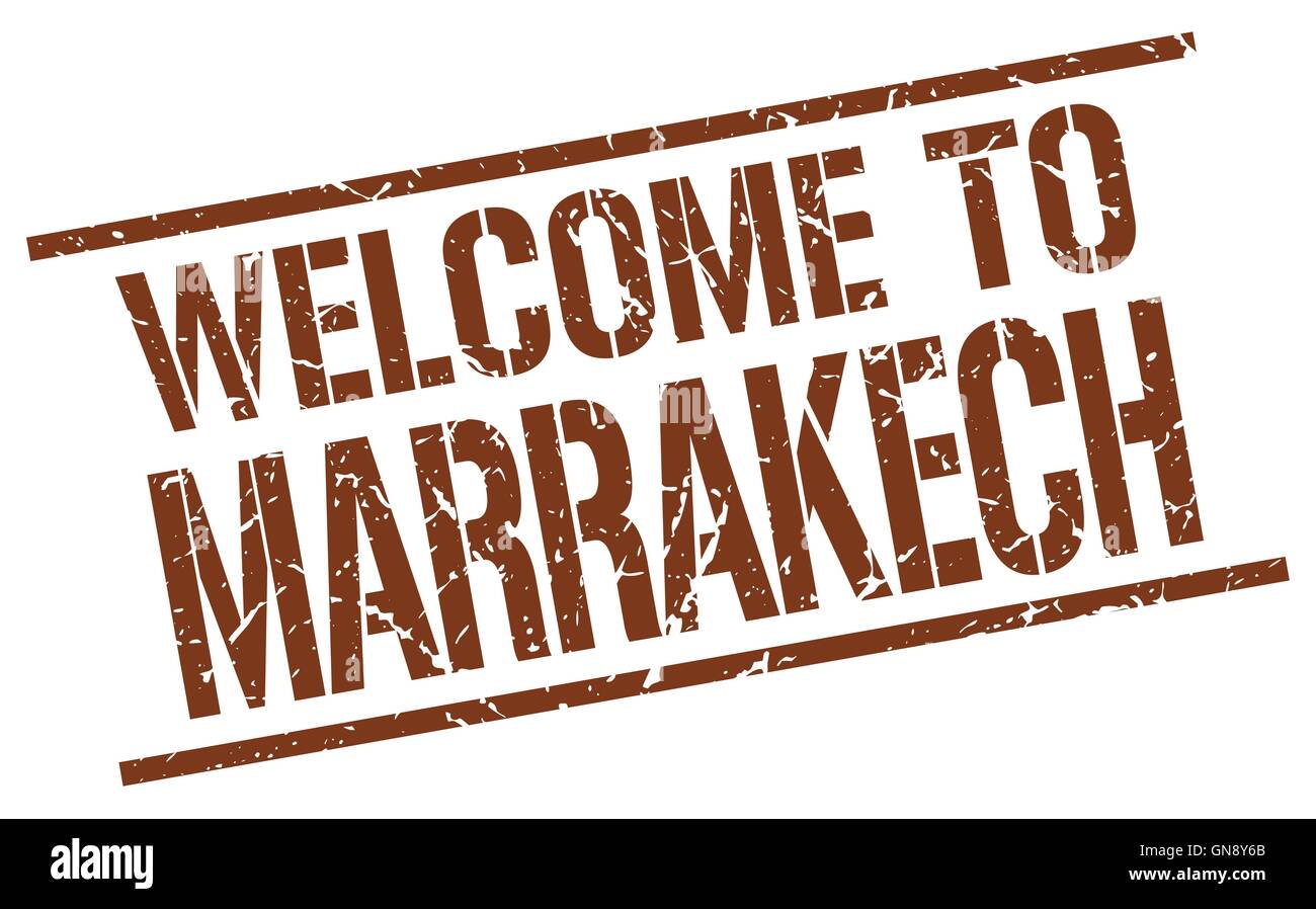 Welcome to marrakech Stock Vector Images - Alamy