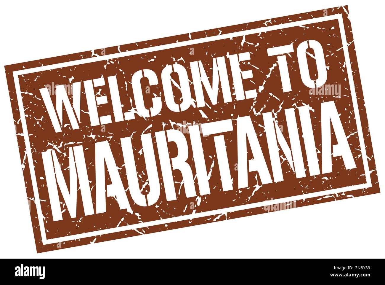 Welcome mauritania stamp hi-res stock photography and images - Alamy