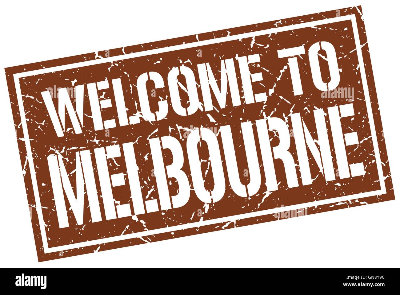 welcome to Melbourne stamp Stock Vector Image & Art - Alamy