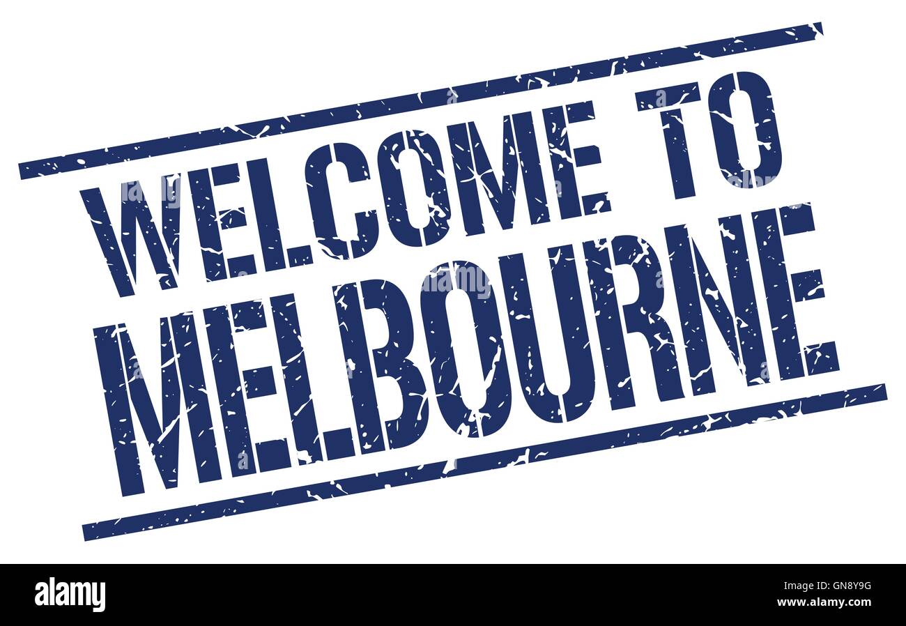 welcome to Melbourne stamp Stock Vector Image & Art - Alamy