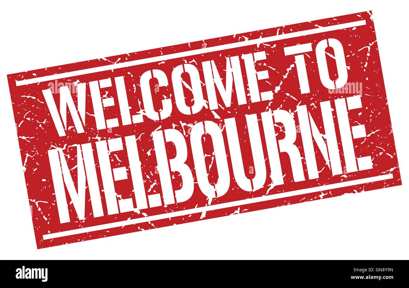 welcome to Melbourne stamp Stock Vector Image & Art - Alamy