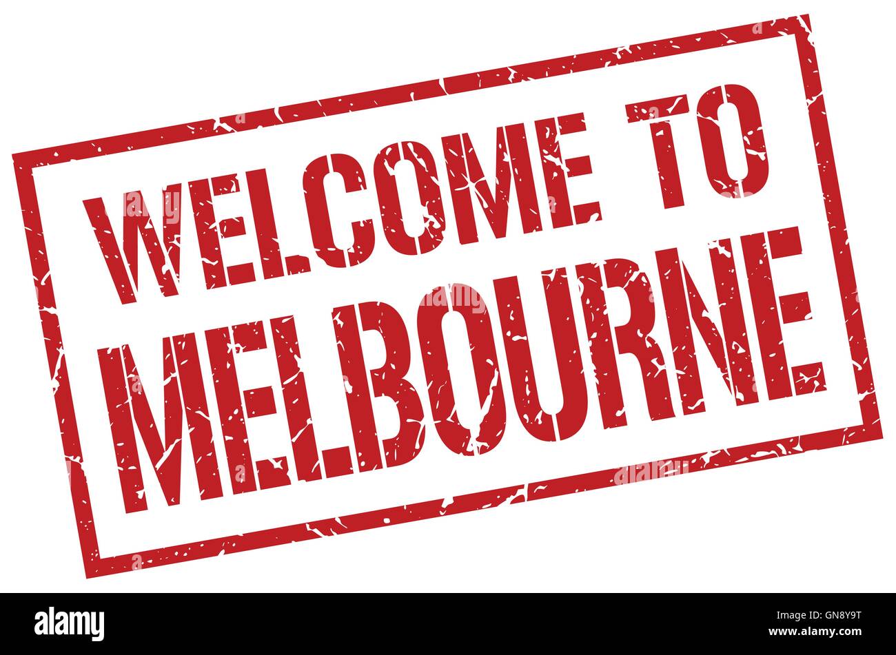 welcome to Melbourne stamp Stock Vector Image & Art - Alamy