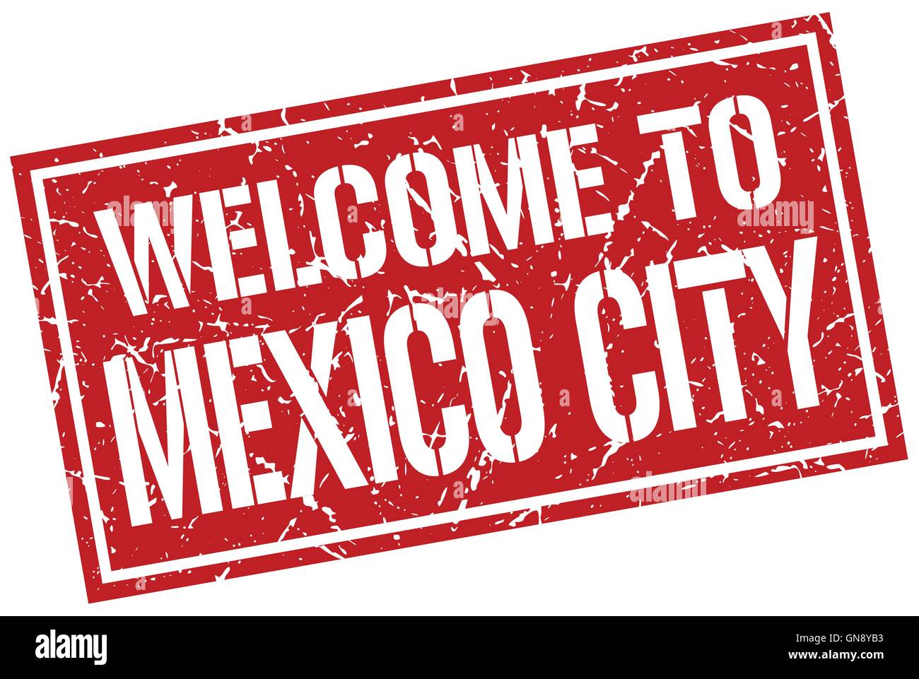 Welcome mexico city stamp hi-res stock photography and images - Alamy