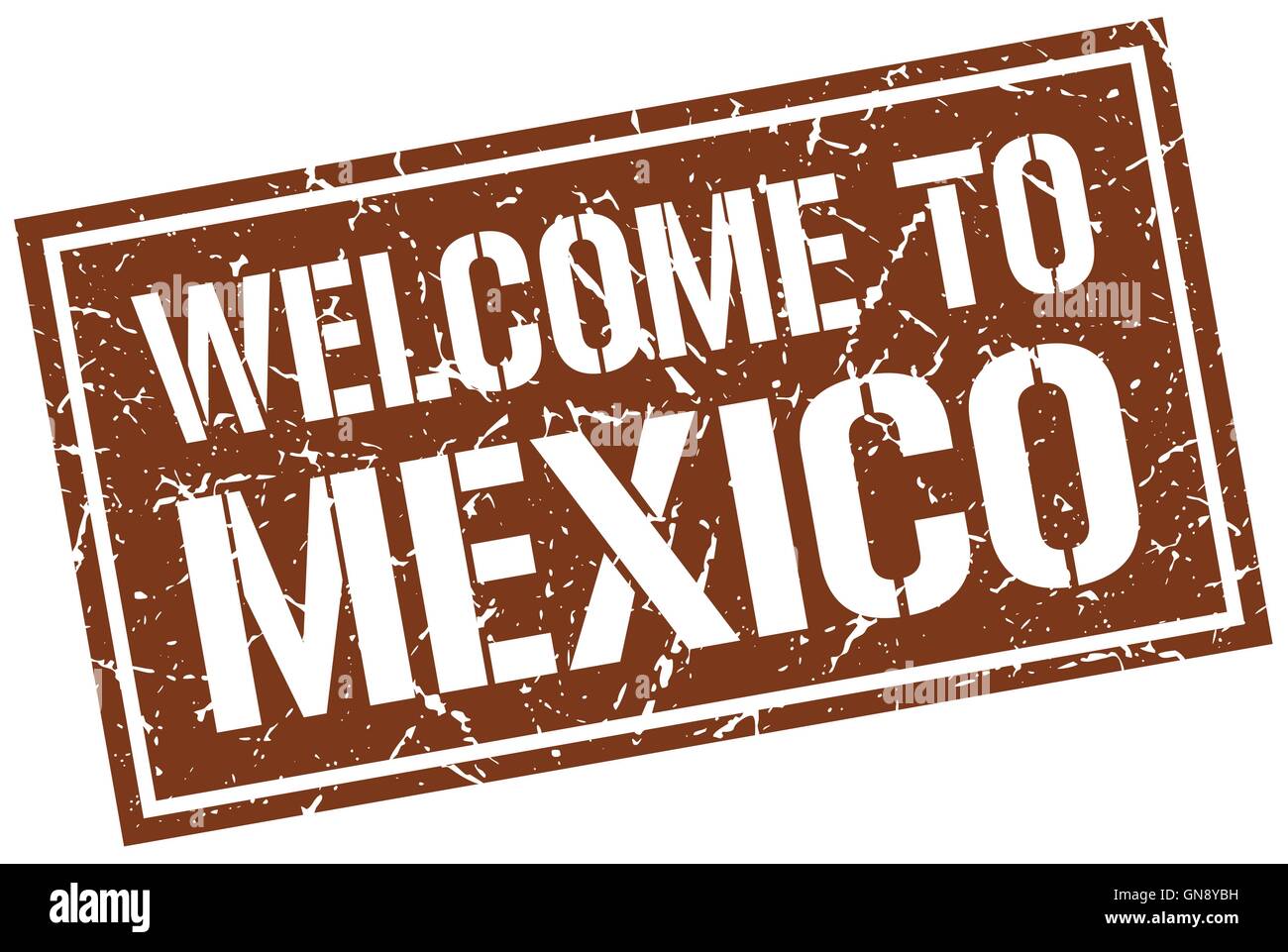welcome to Mexico stamp Stock Vector Image & Art - Alamy