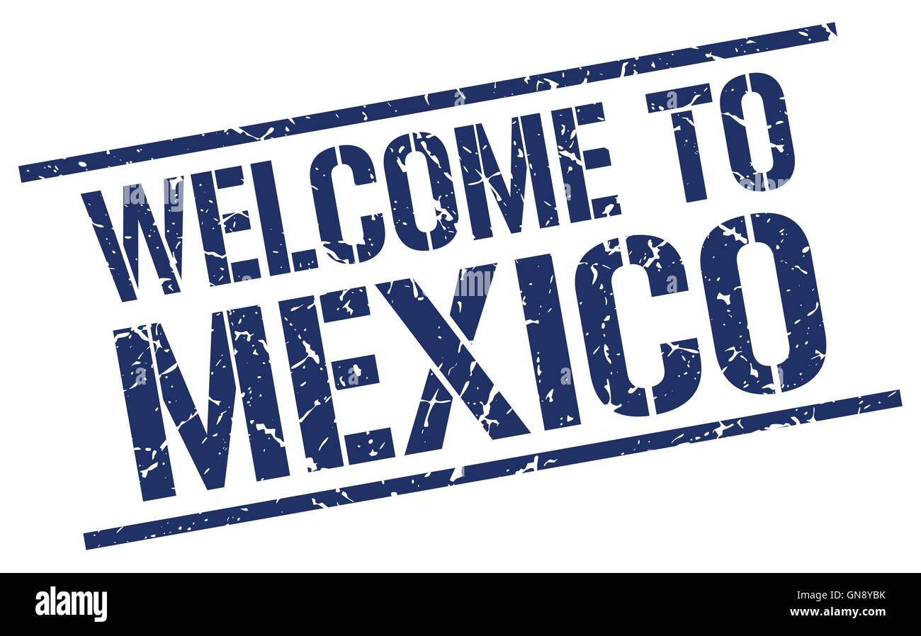 welcome to Mexico stamp Stock Vector Image & Art - Alamy