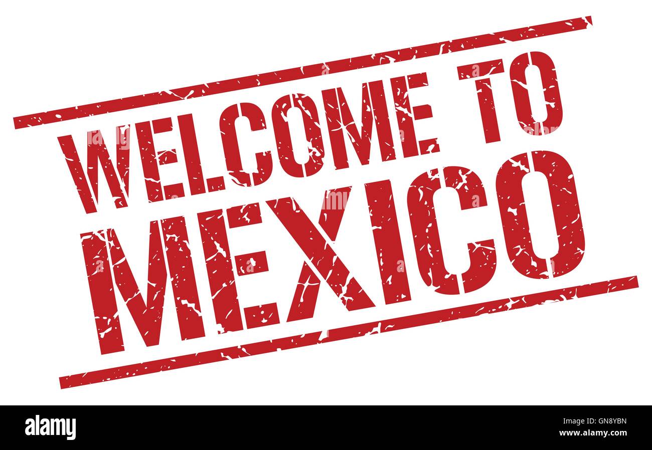 Welcome mexico stamp hi-res stock photography and images - Alamy