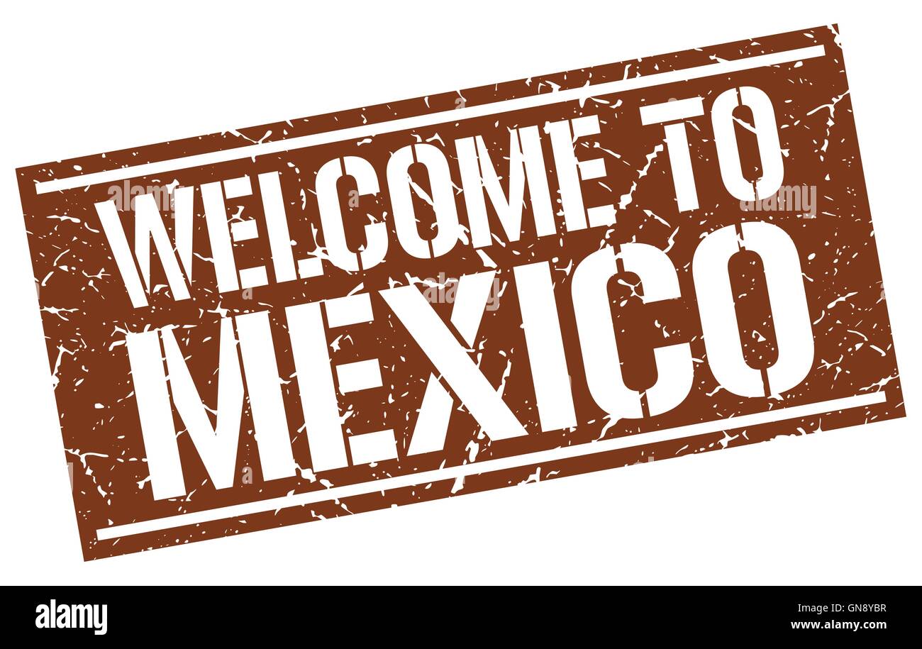 welcome to Mexico stamp Stock Vector Image & Art - Alamy