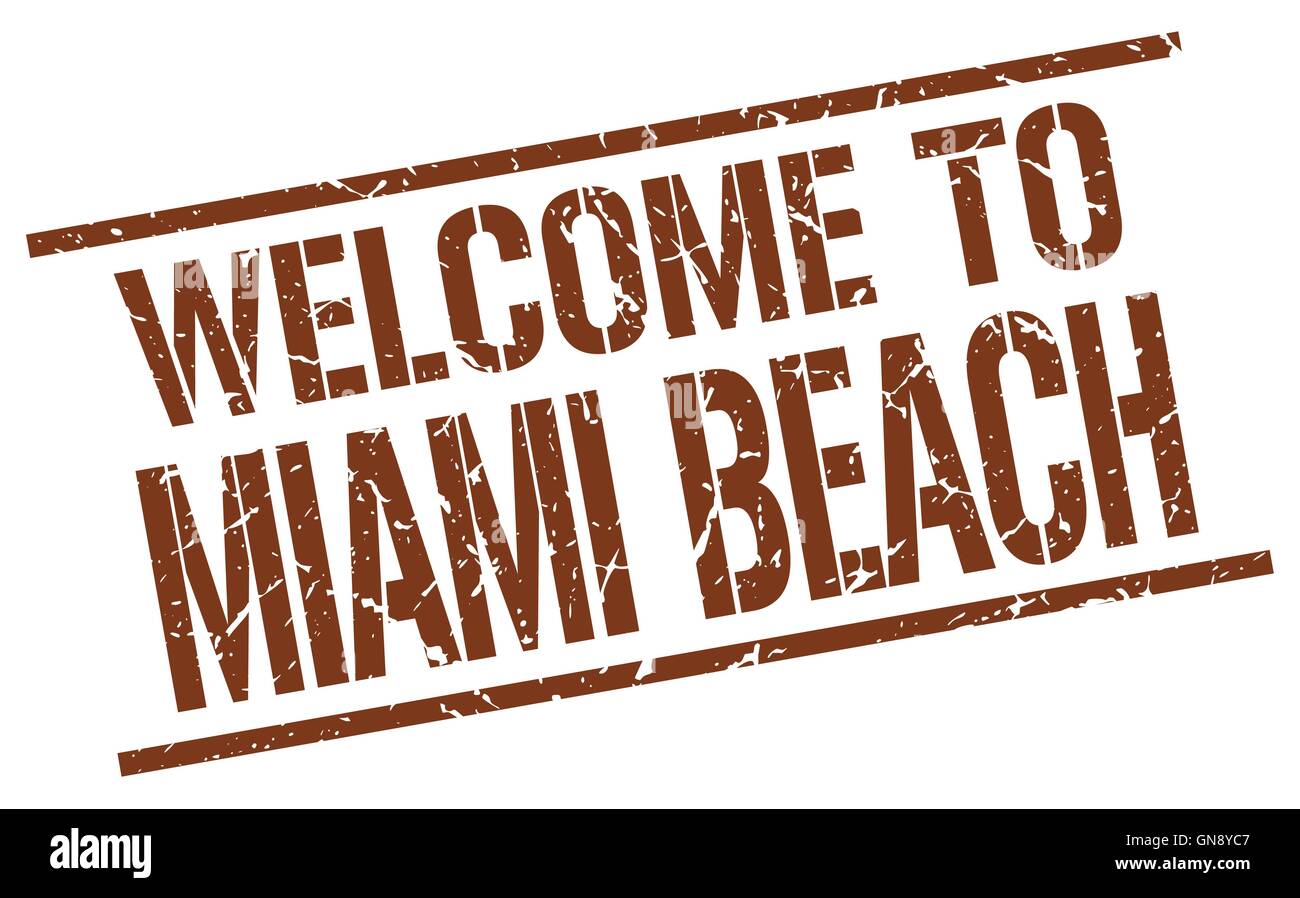 welcome to Miami Beach stamp Stock Vector Image & Art - Alamy