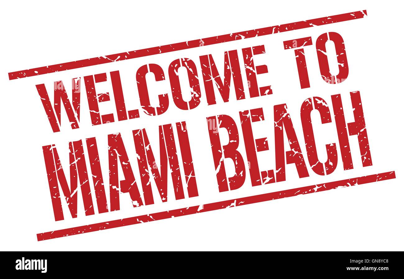 welcome to Miami Beach stamp Stock Vector Image & Art - Alamy