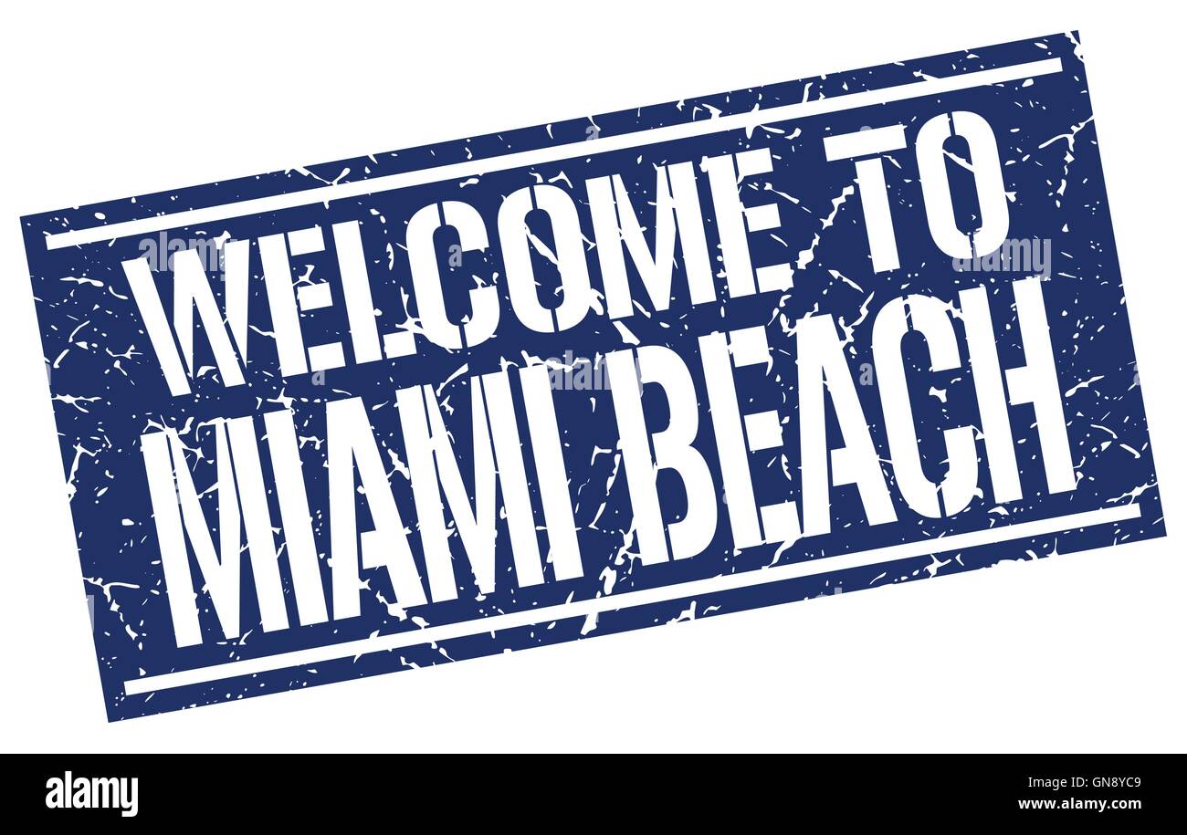 welcome to Miami Beach stamp Stock Vector Image & Art - Alamy