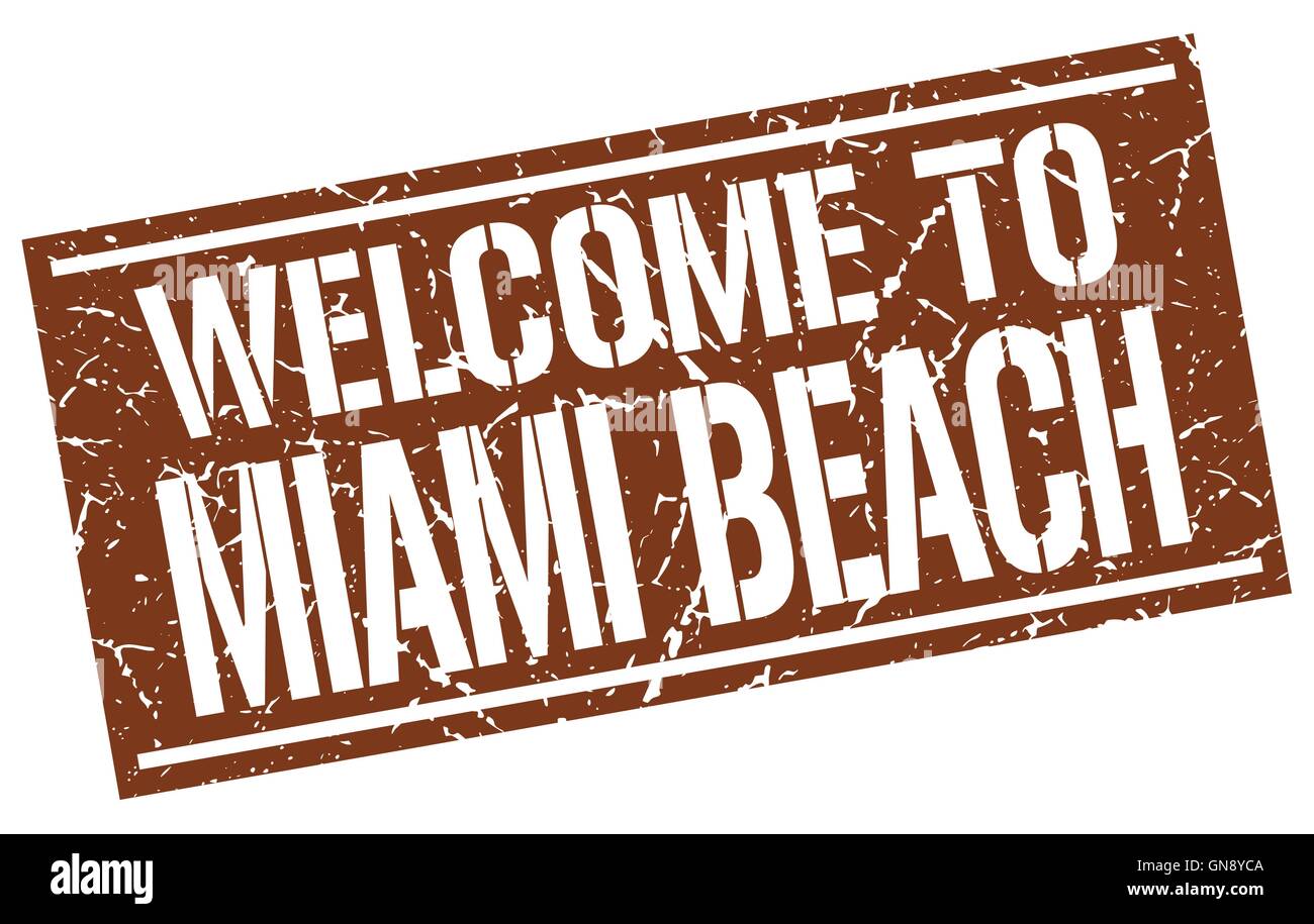 welcome to Miami Beach stamp Stock Vector Image & Art - Alamy