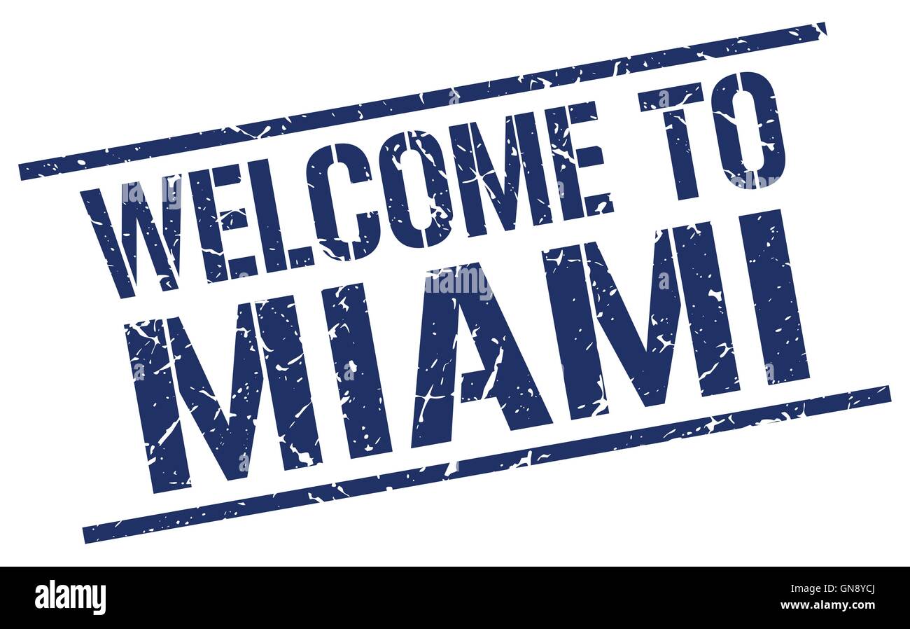 welcome to Miami stamp Stock Vector Image & Art - Alamy