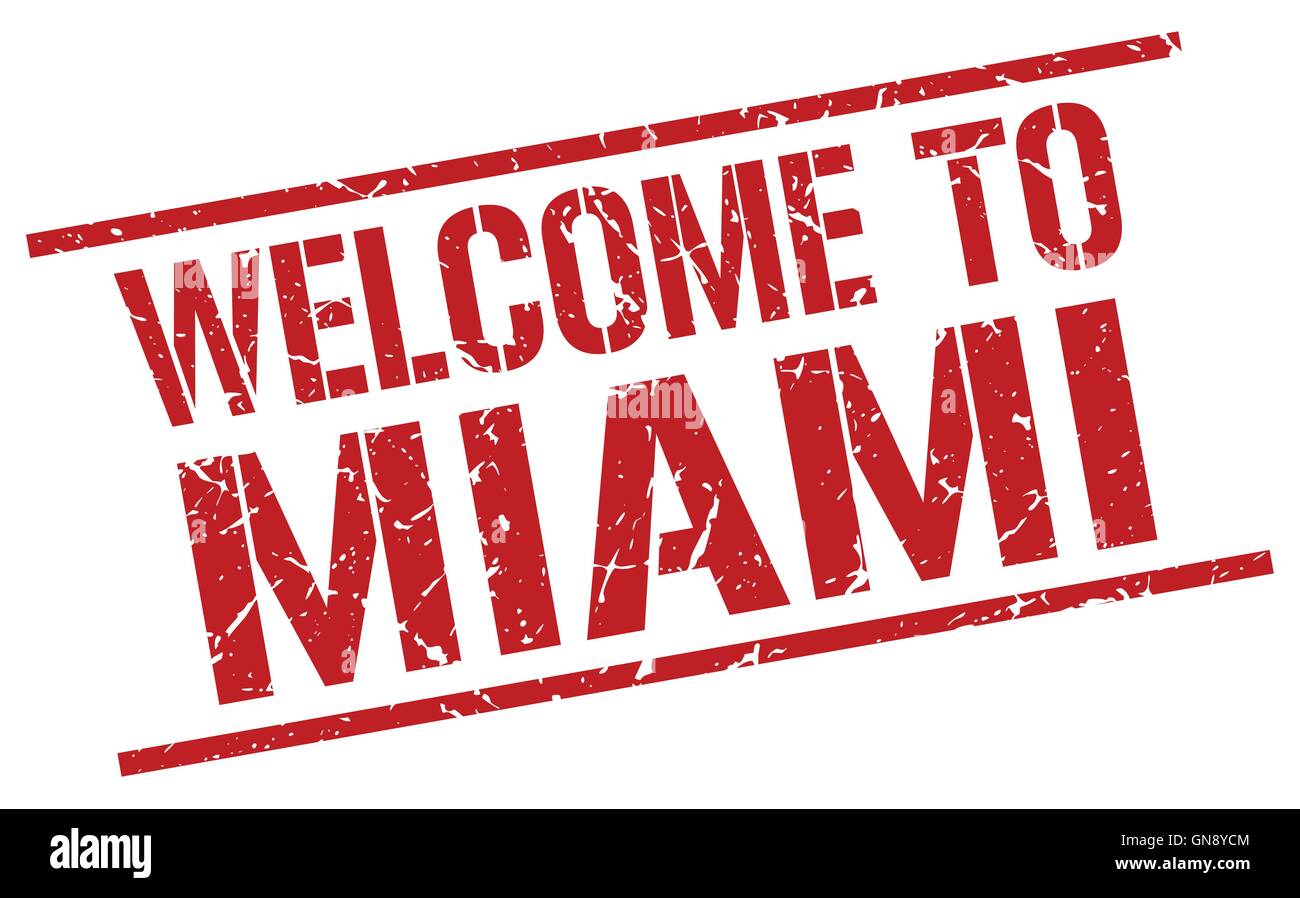 welcome to Miami stamp Stock Vector Image & Art - Alamy