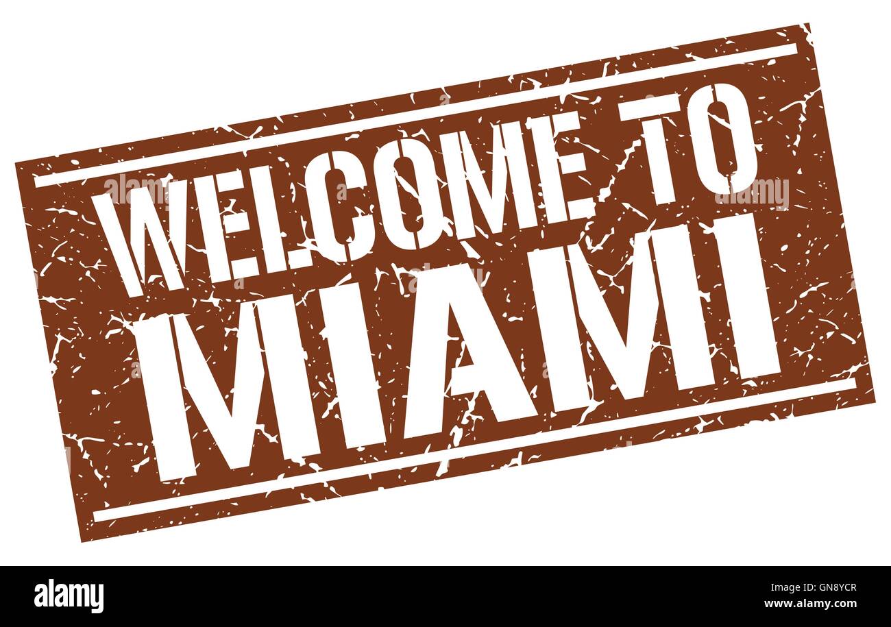 Welcome to miami Stock Vector Images - Alamy